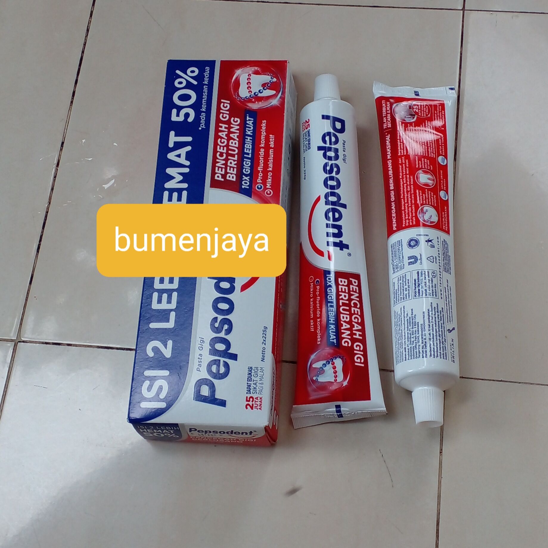 Pepsodent super jumbo 2x 225 gram pasta gigi odol pepsodent besar ...