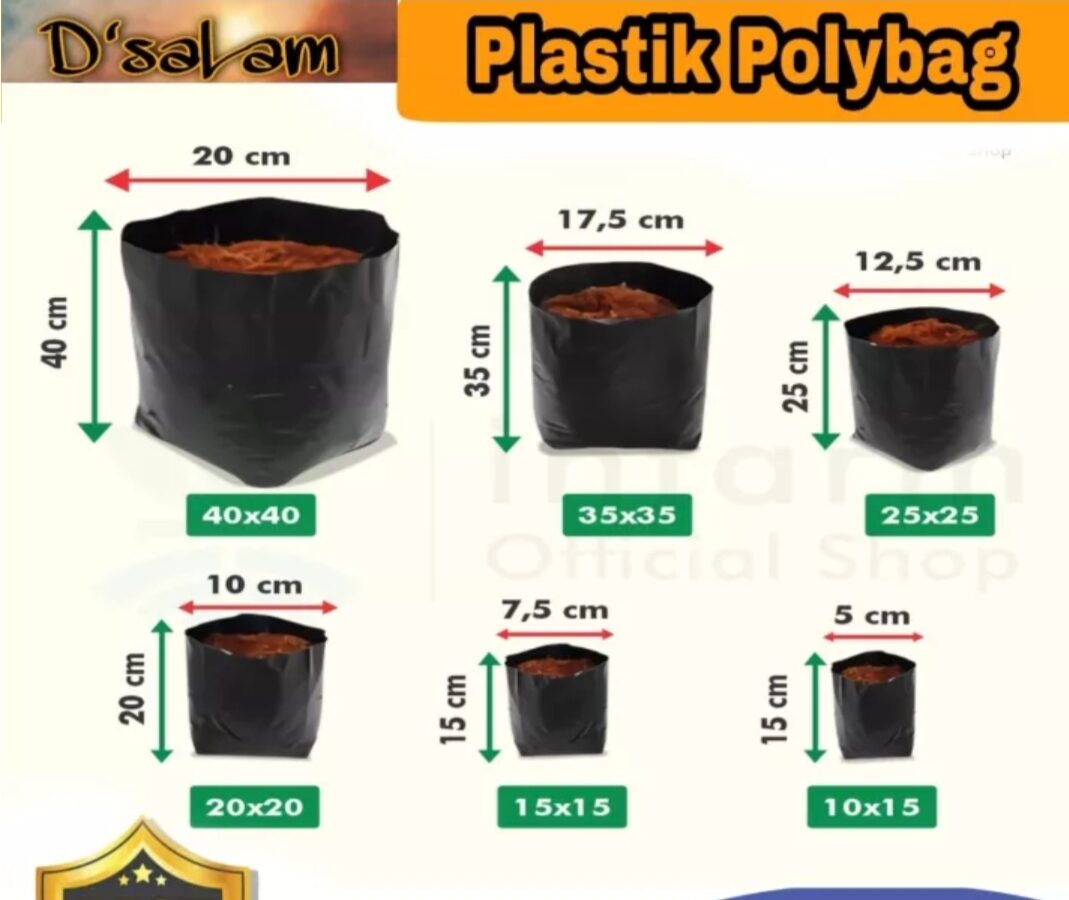 plastik polybag semua ukuran 15 sd 60 cm 250 gram | Lazada Indonesia