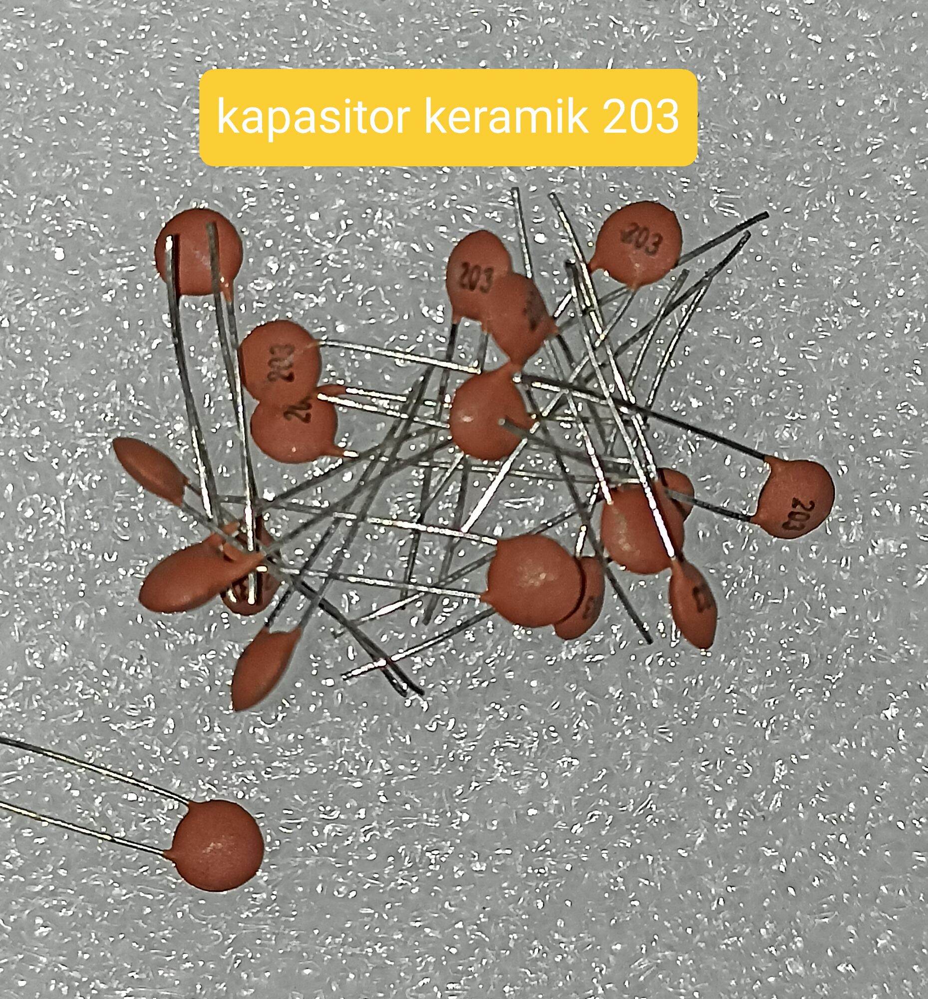 10BUAH KAPASITOR KERAMIK 203 50v 20NF CAPASITOR CERAMIC 203 | Lazada ...
