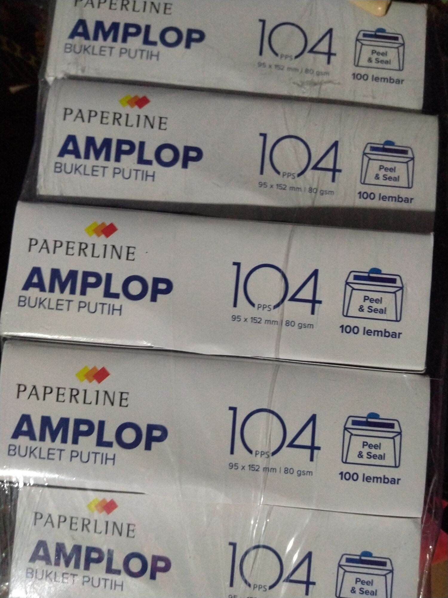 PAPERLINE AMPLOP 104 PPS (PERBENDEL 5 X 100 LEMBAR/PER 5 AMPLOP ...
