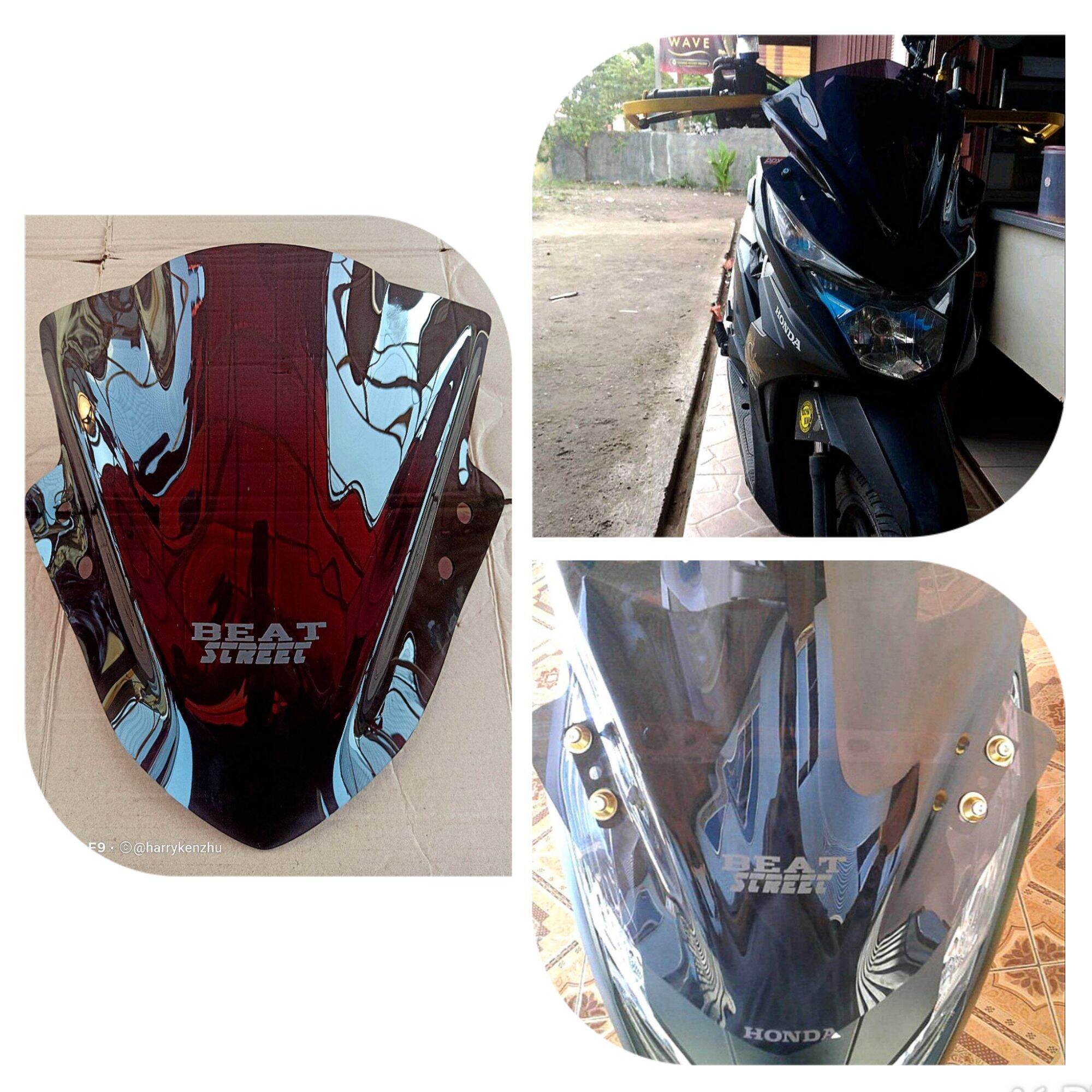 Visor Beat Street Logo Plus Plat Dan Baut | Lazada Indonesia