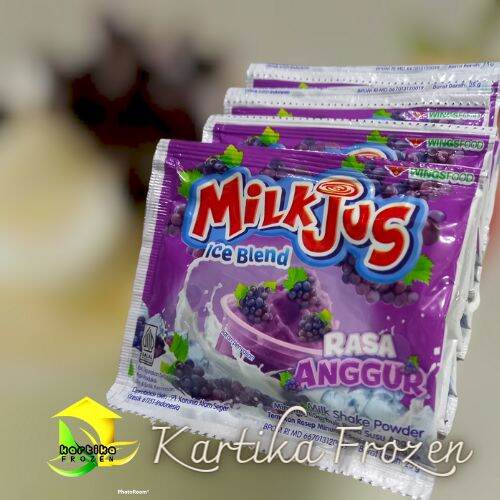 MILKJUS ICE BLEND RASA BUAH SUSU INSTAN RENCENG, 10 Sachet X 25 Gram ...