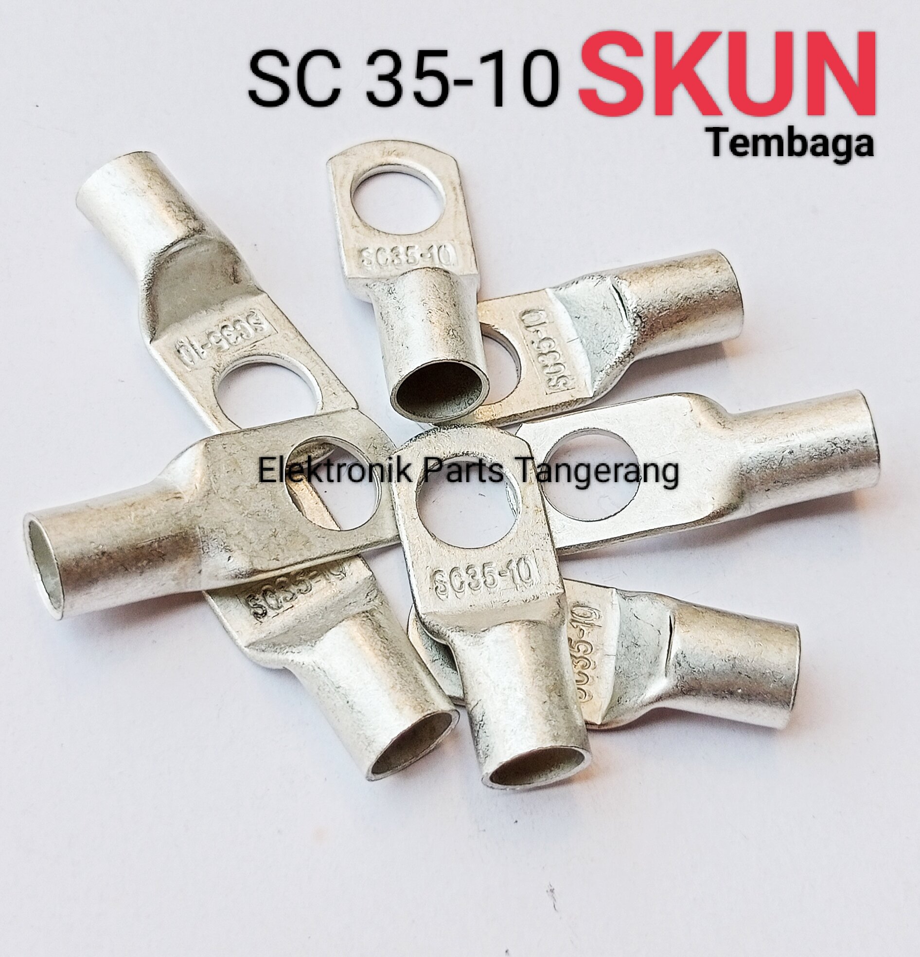 (1 Buah) SKUN KABEL TEMBAGA 35MM SC 35-10 SKUN KABEL 35MM SKUN KABEL SC 35-10 CABLE LUGS DOVE ...
