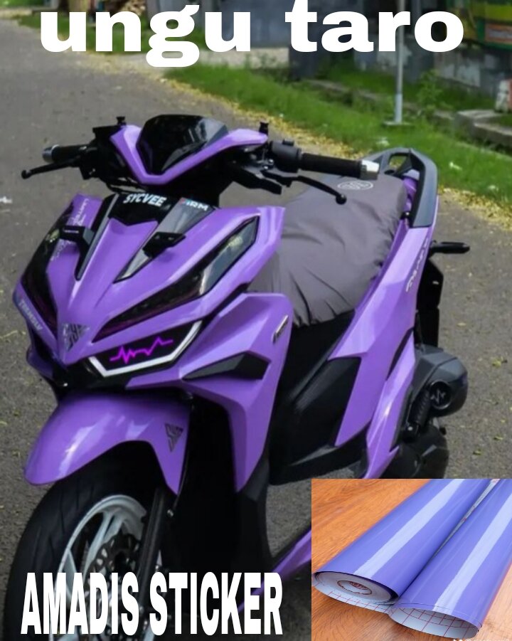 Stiker skotlet ungu taro lebar 126cm scotlite motor ungu taro glossy ...