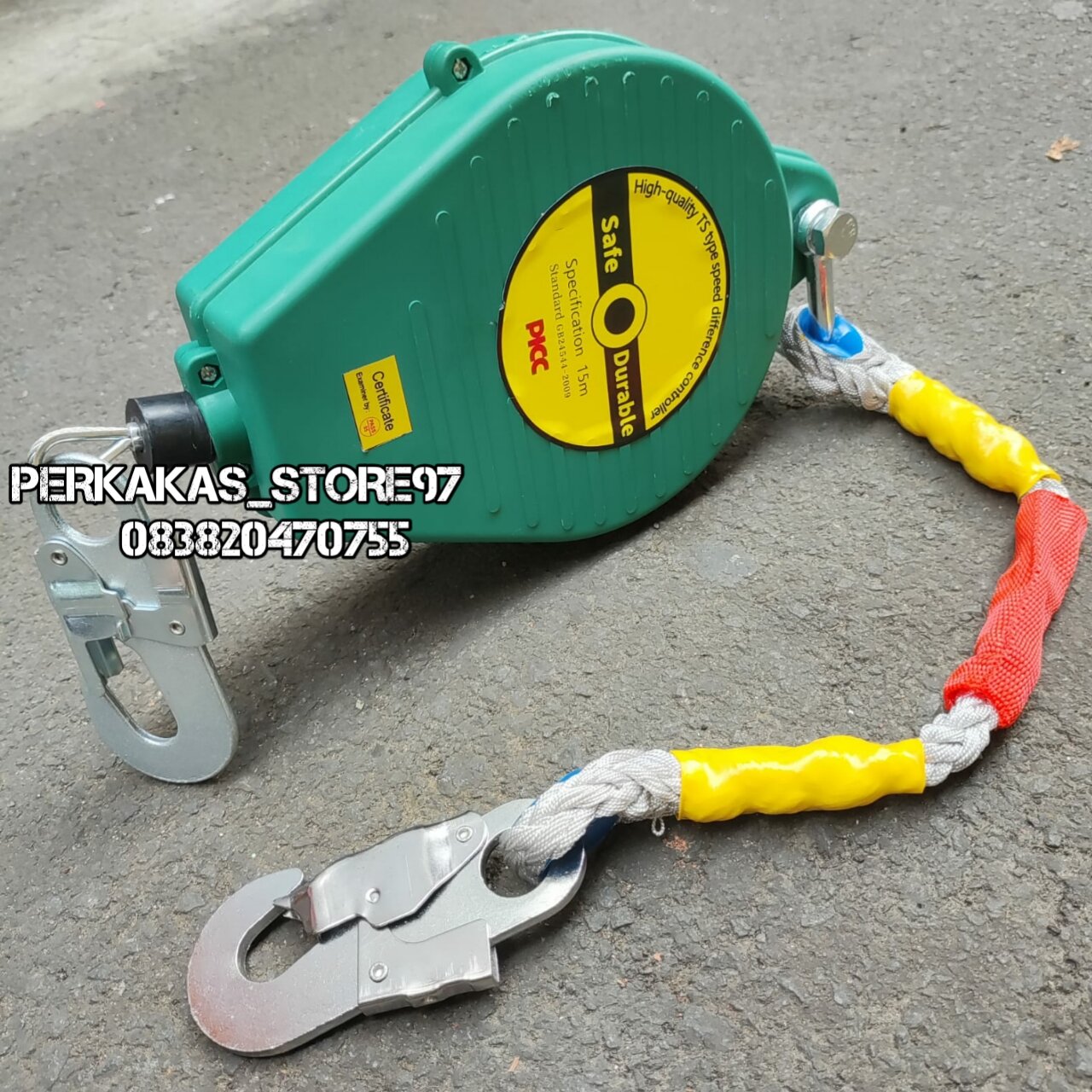 Fall arrester safety lifeline 10 meter retractable safety prevetion ...