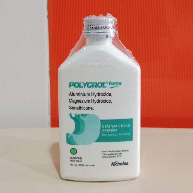 Polycrol forte sirup 180ml obat lambung/maag | Lazada Indonesia