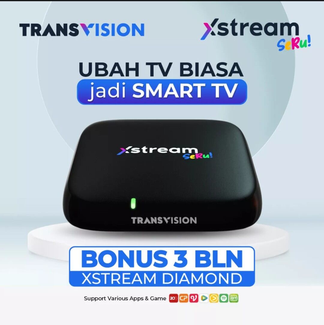 STB XSTREAM SERU TRANSVISION BONUS AKUN DIAMOND 3 BULAN | Lazada Indonesia