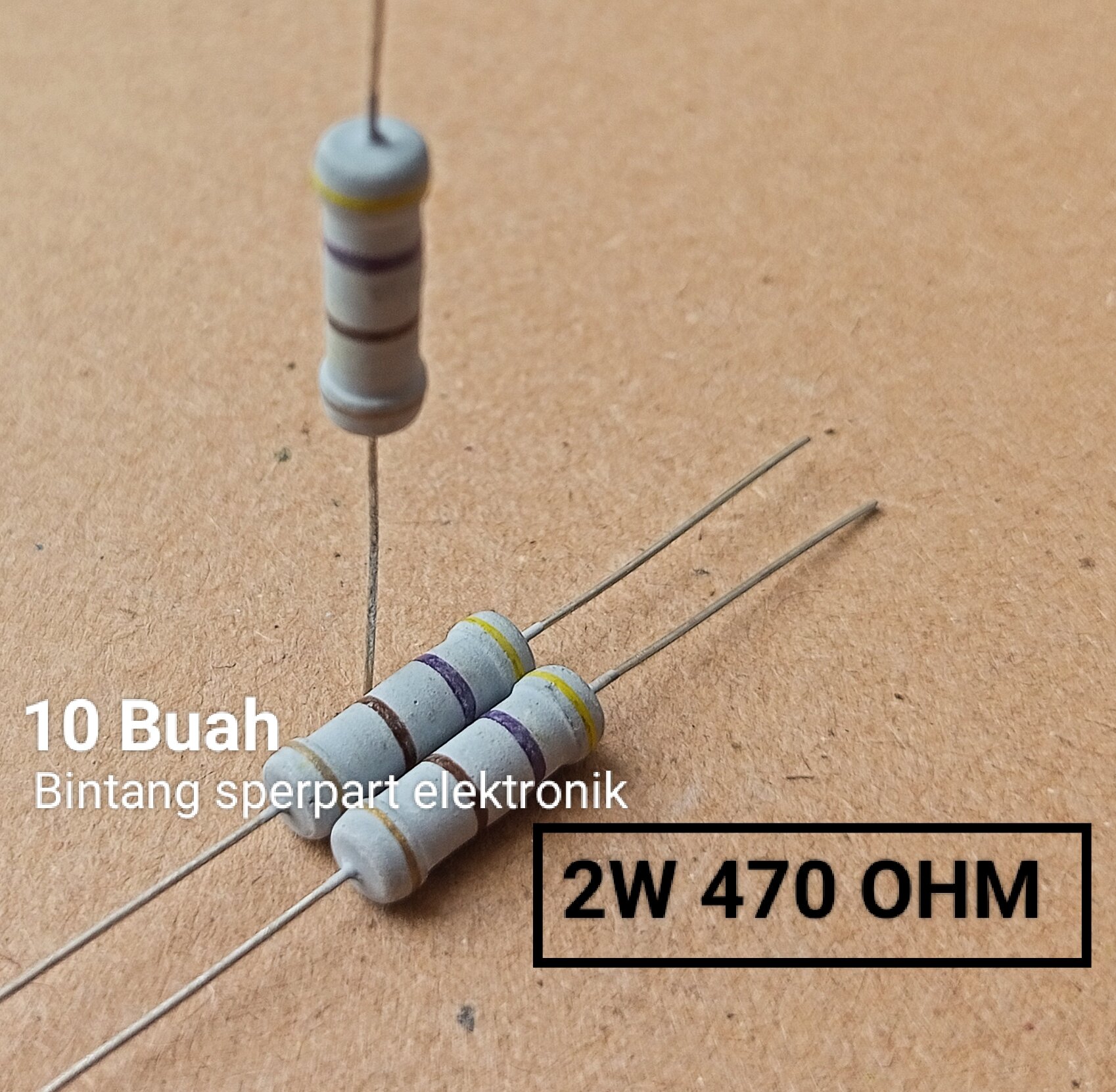 (10 BUAH) RESISTOR 2WATT 470 OHM RESISTOR 2 WATT 470 OHM RESISTOR 2W ...
