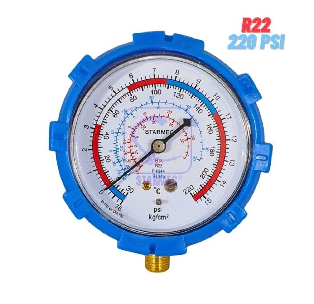Pressure Gauge AC R32 R410a R22 Low / High Pressure Starmec | Lazada ...