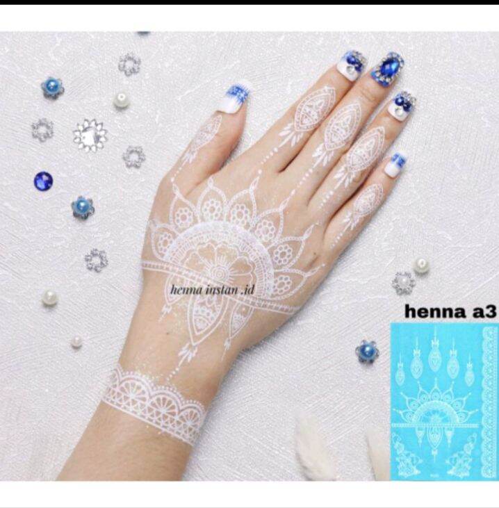 HENNA INSTAN WHITE A3 / HENA INSTAN PENGANTIN / HENA TATO / HENA TEMPEL ...