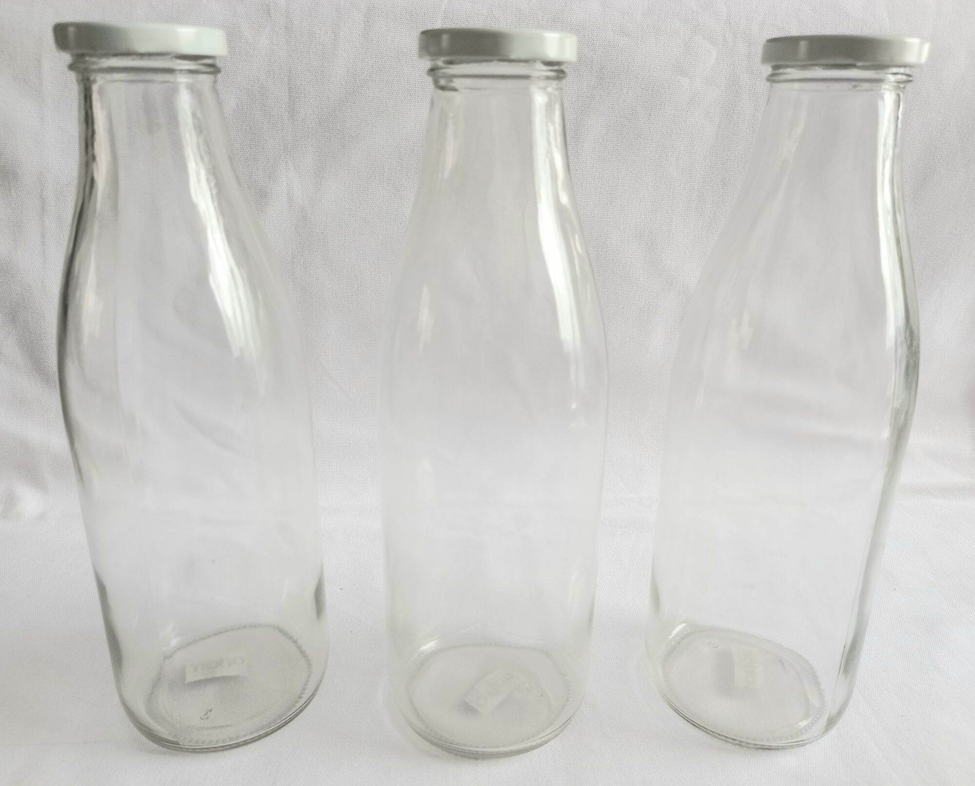 Botol Susu Kaca Gelas Glass Milk Bottle 1000ml Botol Juice 1 Liter Milk ...