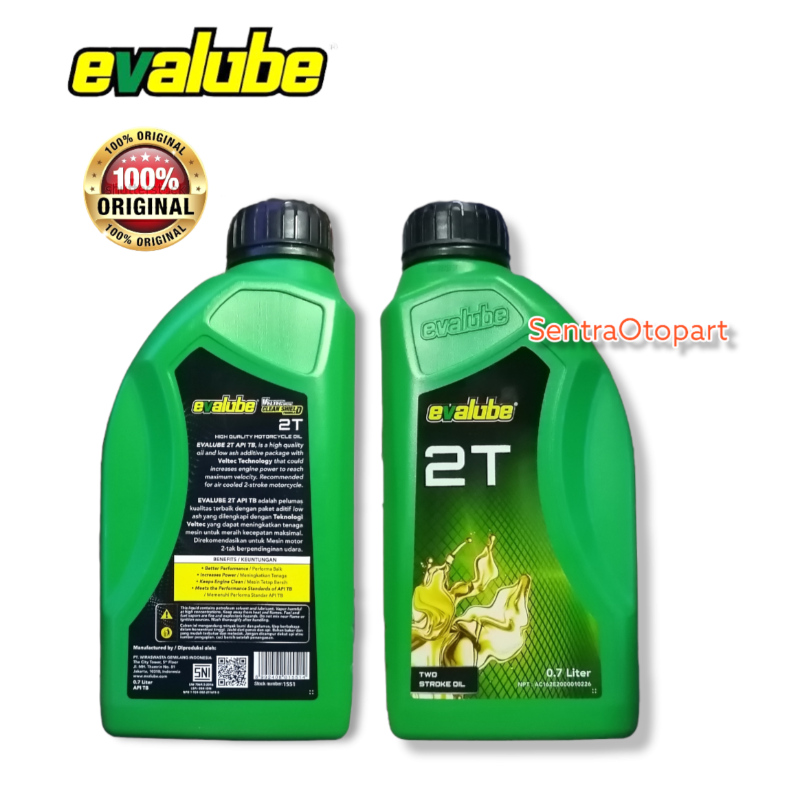 oli evalube samping 2t stroke oil 700ml | Lazada Indonesia
