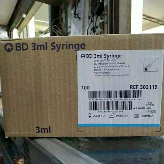 Spuit BD 3 Ml / Spud BD 3 cc / Syringe 3 Ml BD | Lazada Indonesia