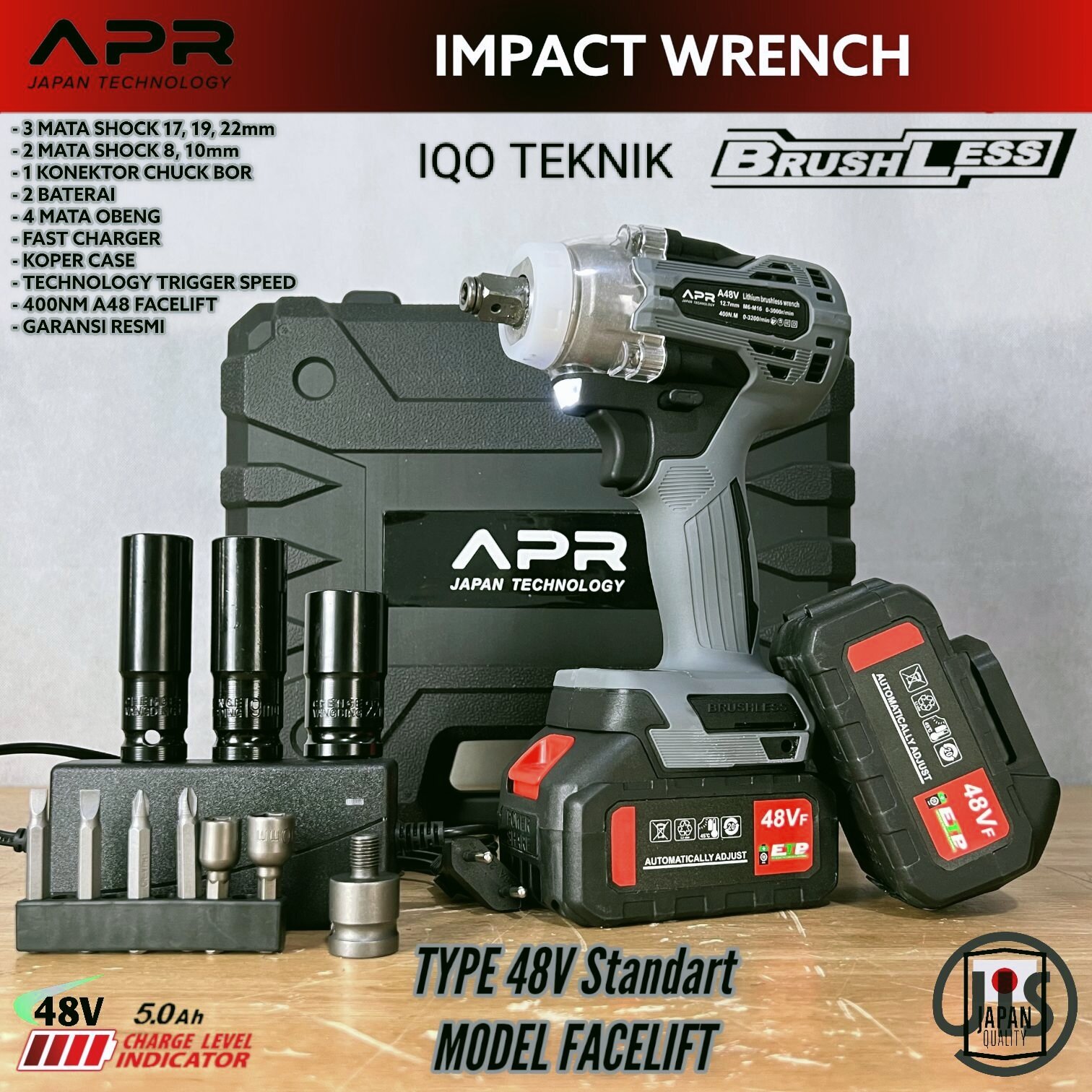 impact wrench APR 48V standart model facelift lebih powerfull mesin ...