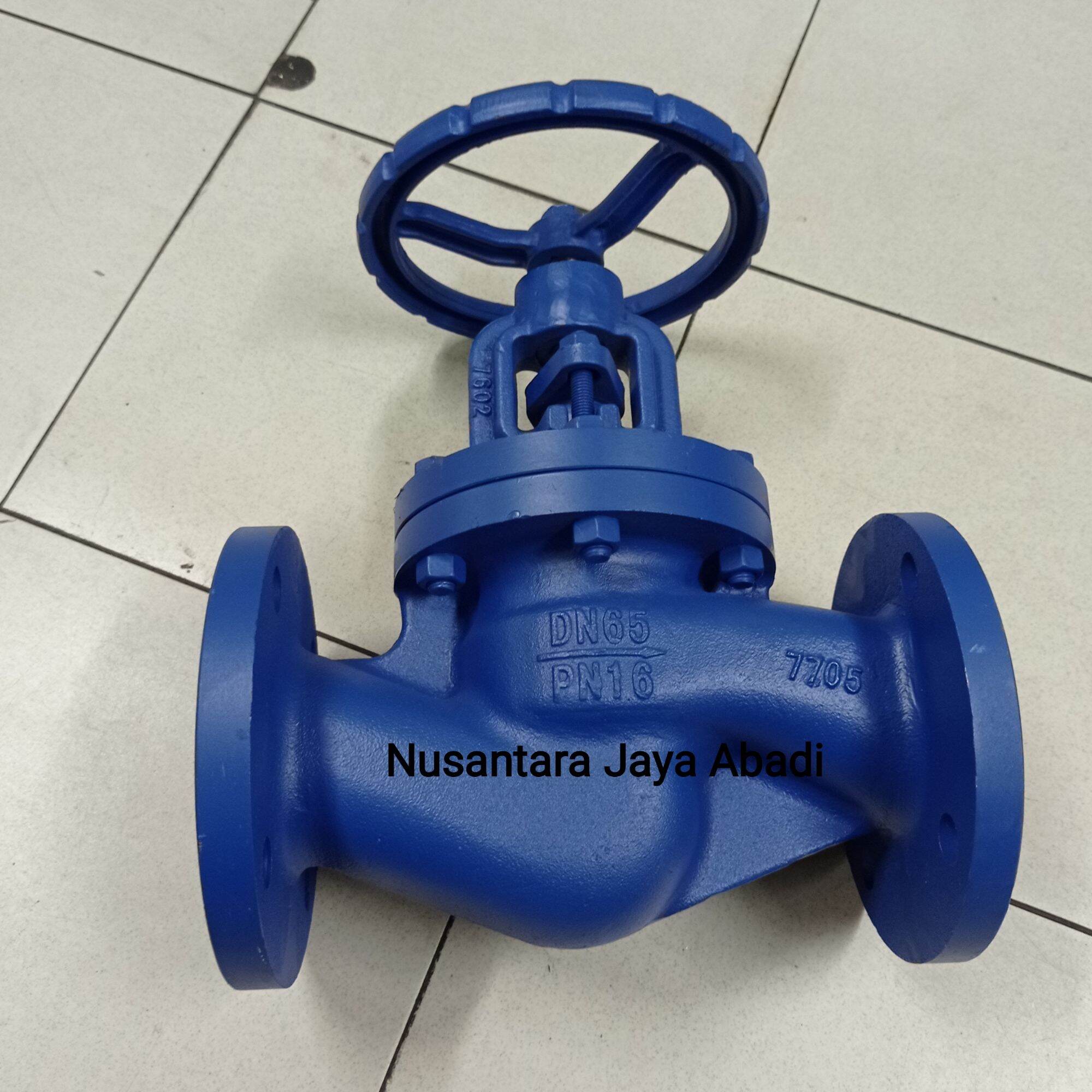 Globe Valve Steam PN 16 Flange 2 1/2 " inchi DN 65 Cast Iron | Lazada ...