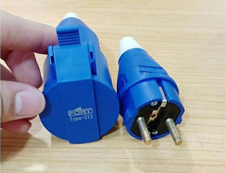steker genset 2P+ E 16a industrial plug 2 pole male /female | Lazada ...