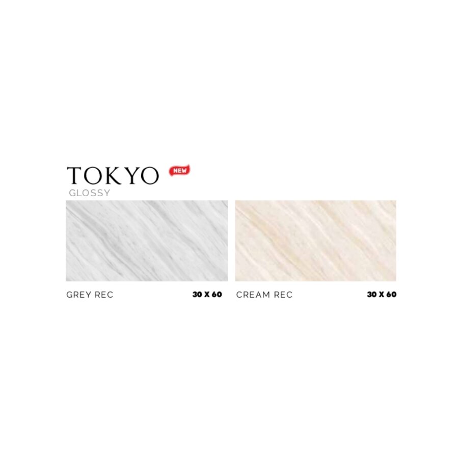 KERAMIK RECTIFIED MEREK PLATINUM TYPE TOKYO GREY REC TOKYO CREAM REC ...