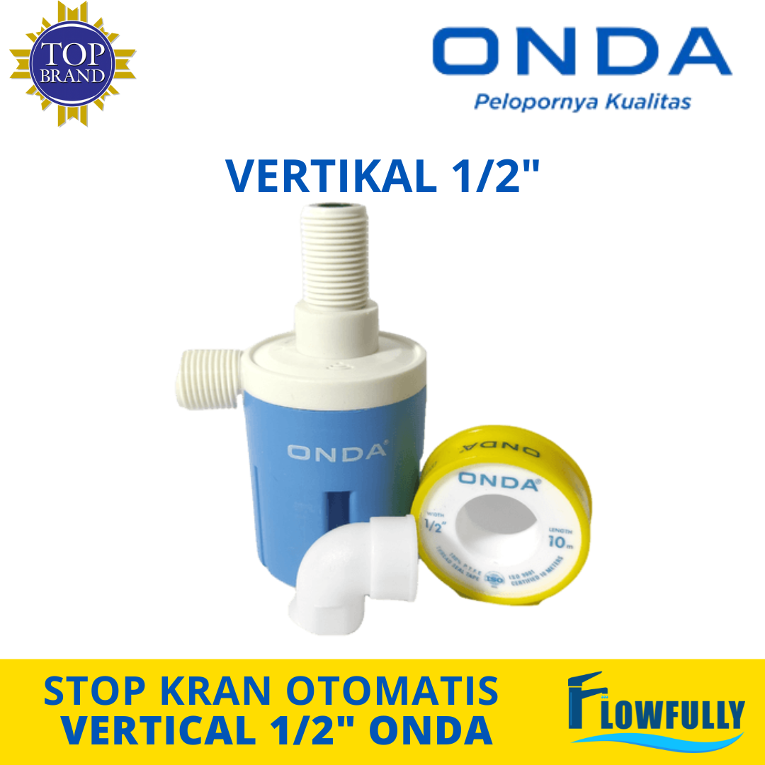 STOP KRAN OTOMATIS VERTIKAL 1/2 INCH ONDA PELAMPUNG KERAN AIR VERTICAL ...