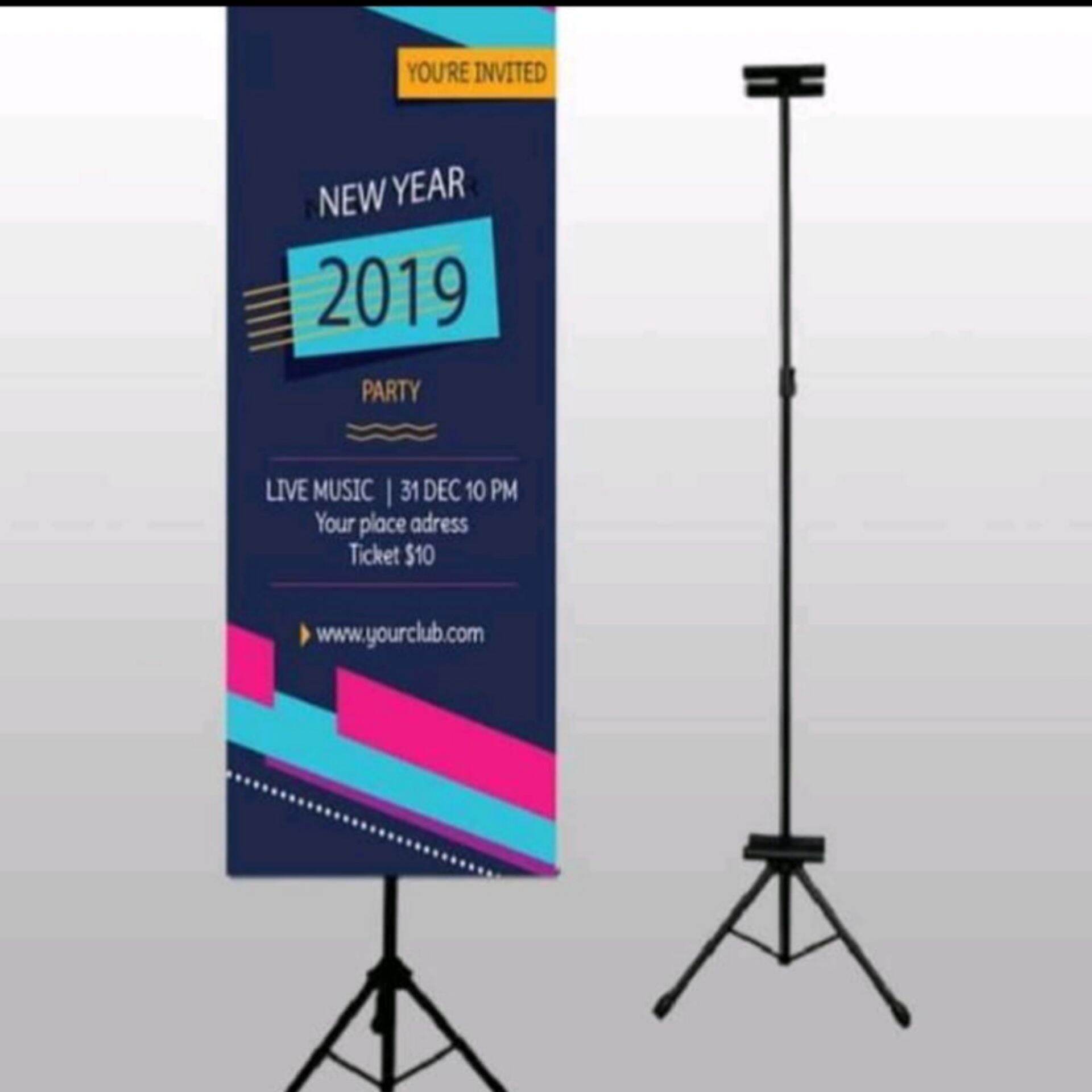 TRIPOD BANNER / TRIPOD STAND / TRIPOD 2 SISI / TRIPOD DISPLAY | Lazada ...