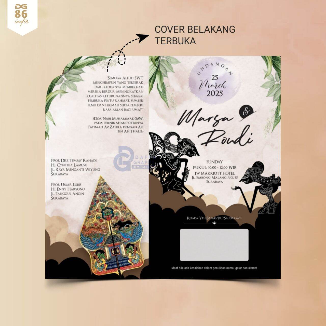 Undangan Pernikahan Model Adat Jawa | Isi 50 Lembar | Bonus Kartu ...