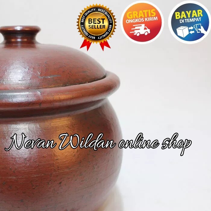 KENDIL TANAH LIAT | KENDIL GERABAH D20 | KWALI JAWA TRADISIONAL ...