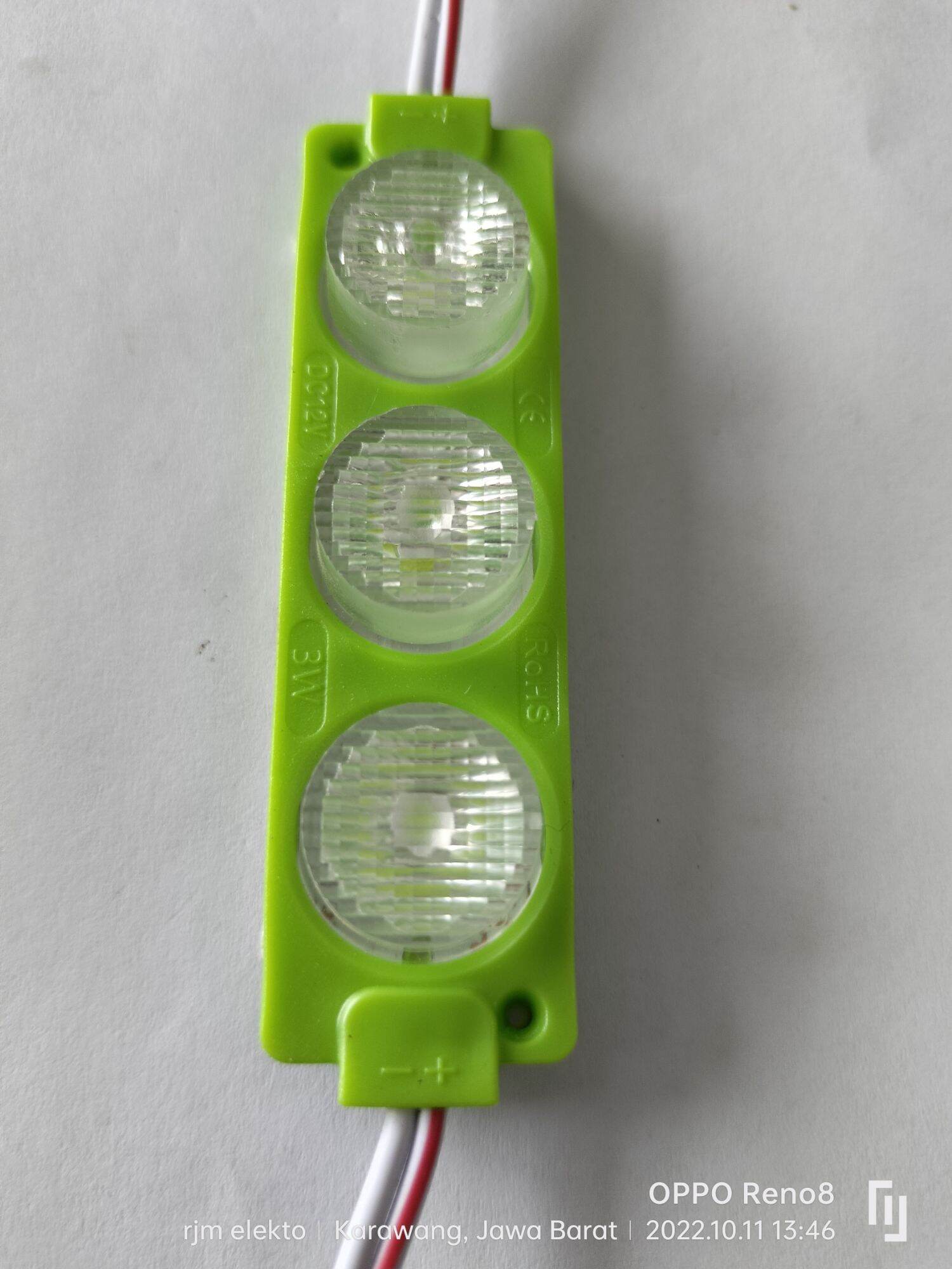 Lampu LED 3 mata 12v DC warna hijau | Lazada Indonesia