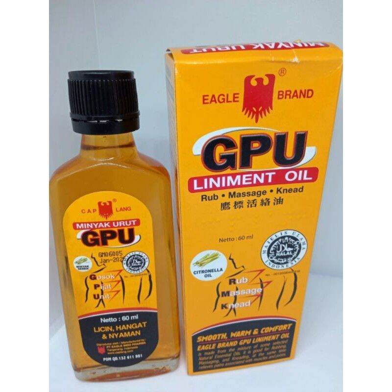 gpu minyak gosok pijat urut 30ml 60ml dan 100ml | Lazada Indonesia