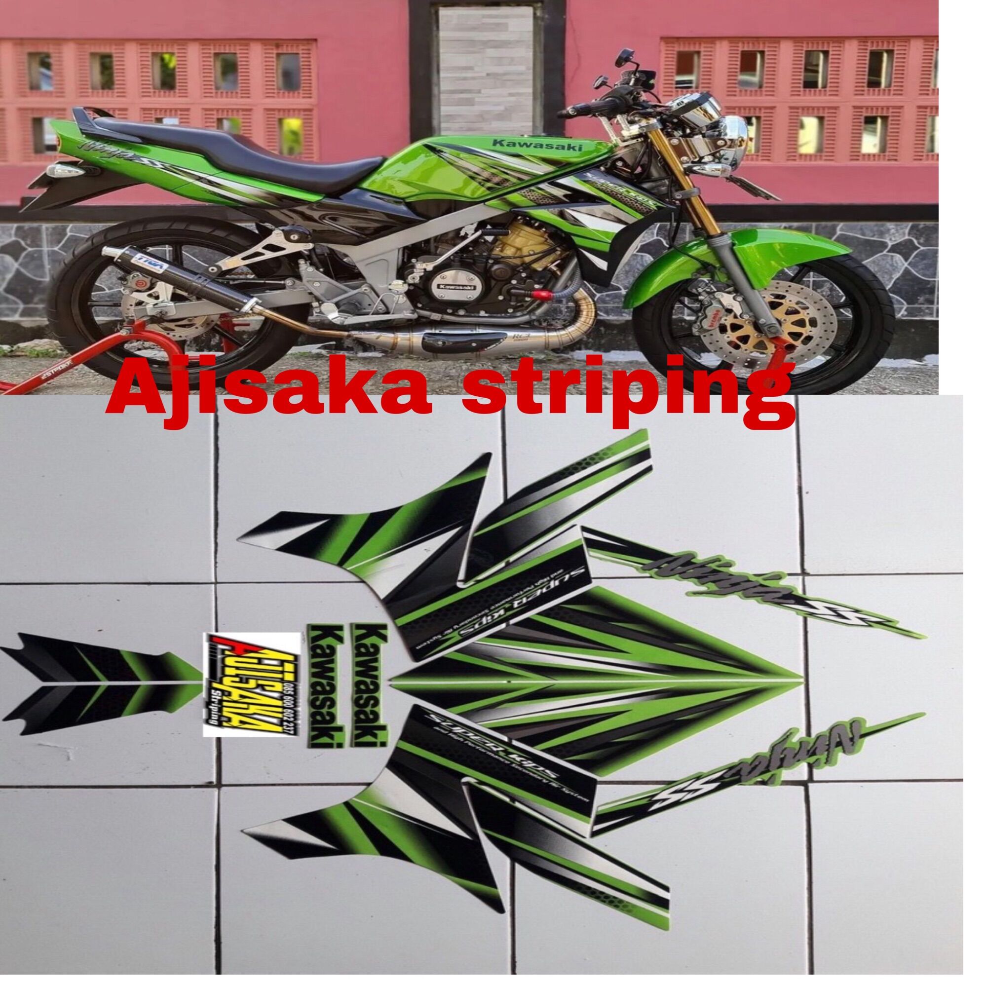 Stiker ninja ss 2013 hijau striping ninja ss 2013 hijau striping stiker ...