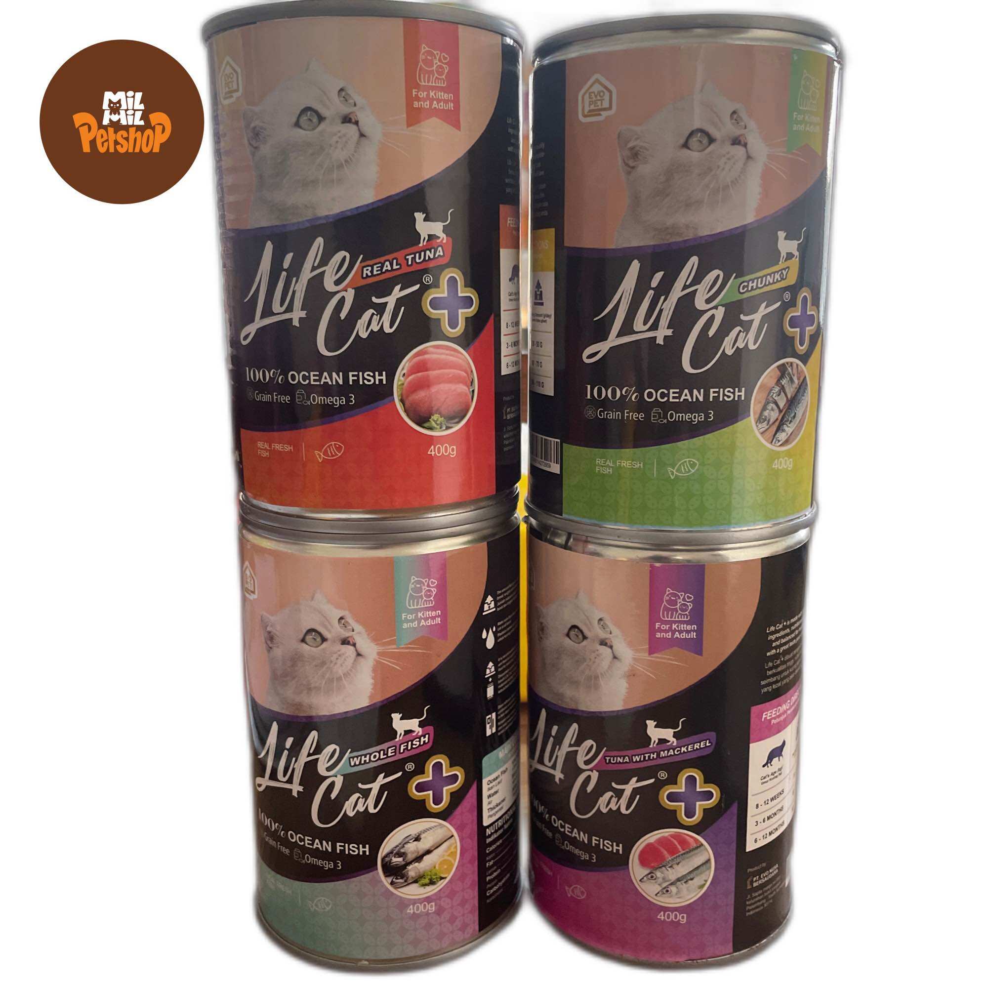 Life cat plus kaleng kitten adult cat 400gr | Lazada Indonesia