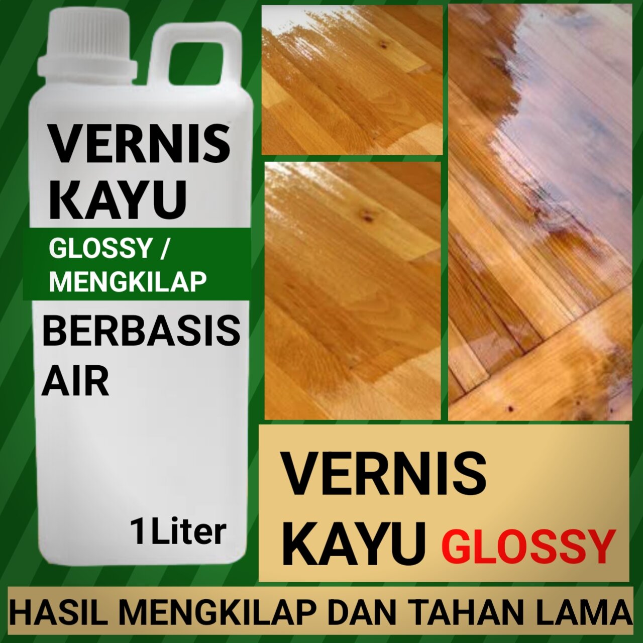 cat kayu vernis 1liter glossy cat vernis kayu mengkilap cat politur ...