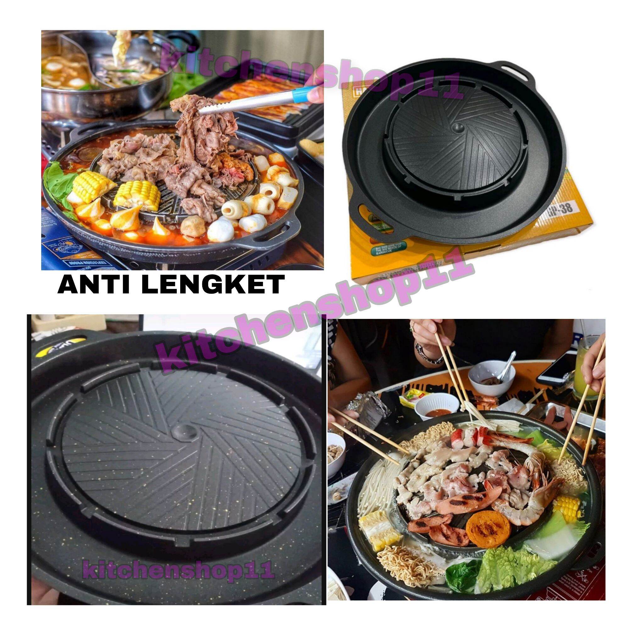 panggangan BBQ GRILL PLATE - panci bulgogi 2 in 1 free kompor ...