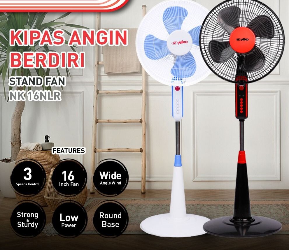 KIPAS ANGIN BERDIRI NIKO 16 INCHI KIPAS STAND FAN NIKO 16 INCHI ...