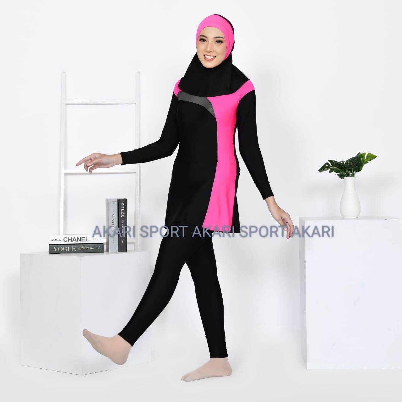 BAJU RENANG MUSLIM DEWASA WANITA HIJAB SPANDEK PREMIUM | Lazada Indonesia