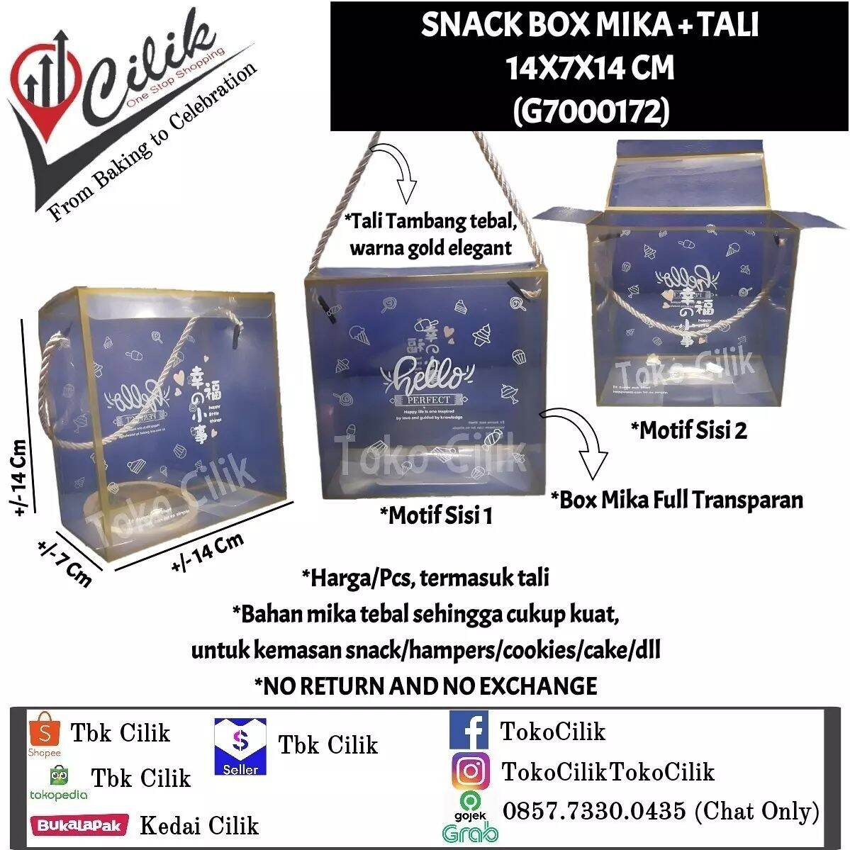 snack box mika tenteng tali 14x7x14 cm kemasan gift snack hampers kado | Lazada Indonesia
