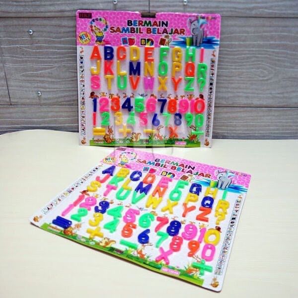 Mainan ABC Huruf Dan Angka Magnet / Mainan Edukasi Bermain sambil ...