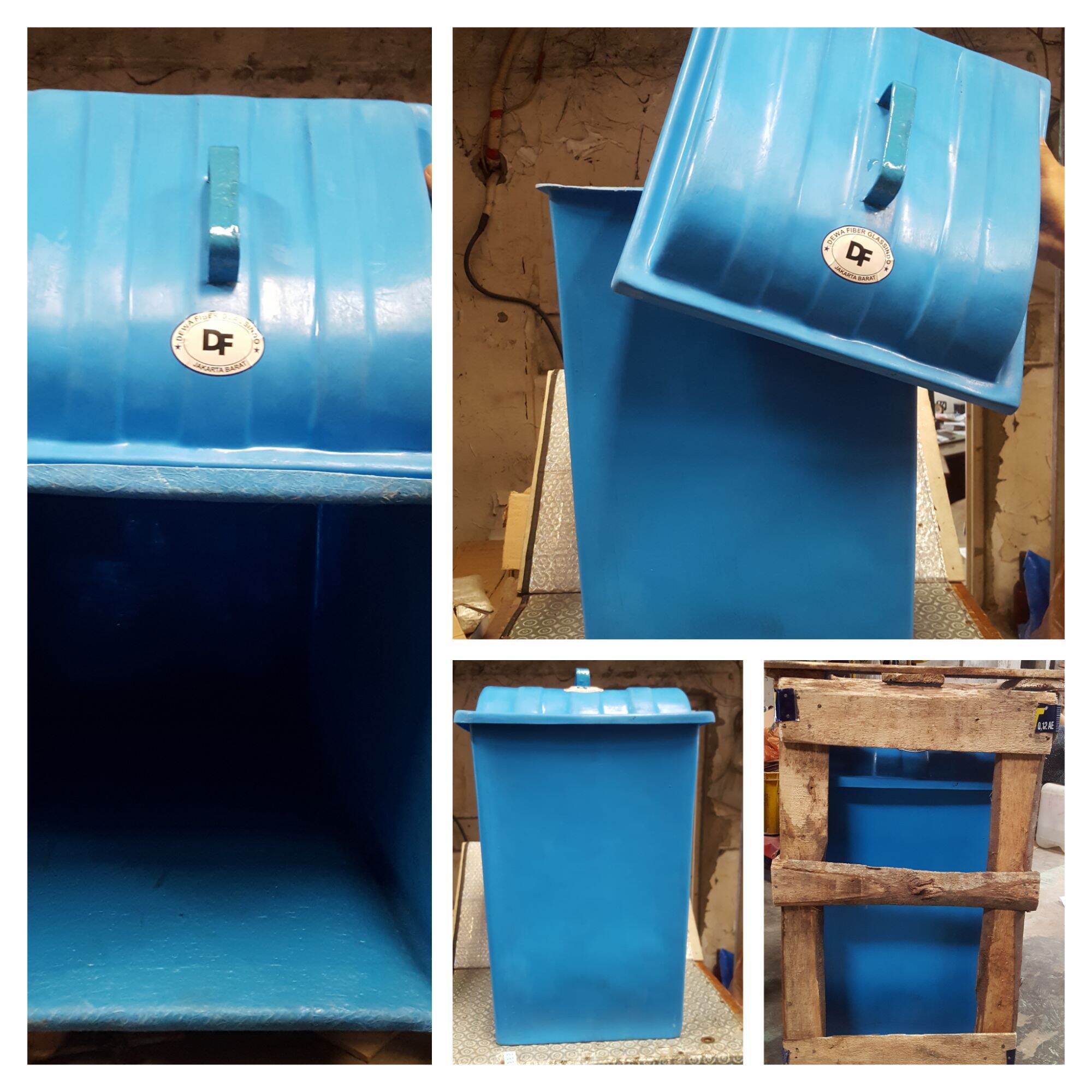 Bak sampah Fiber Multi Fungsi Tampung Air 58 X 35 X 35Cm Packing Kayu ...