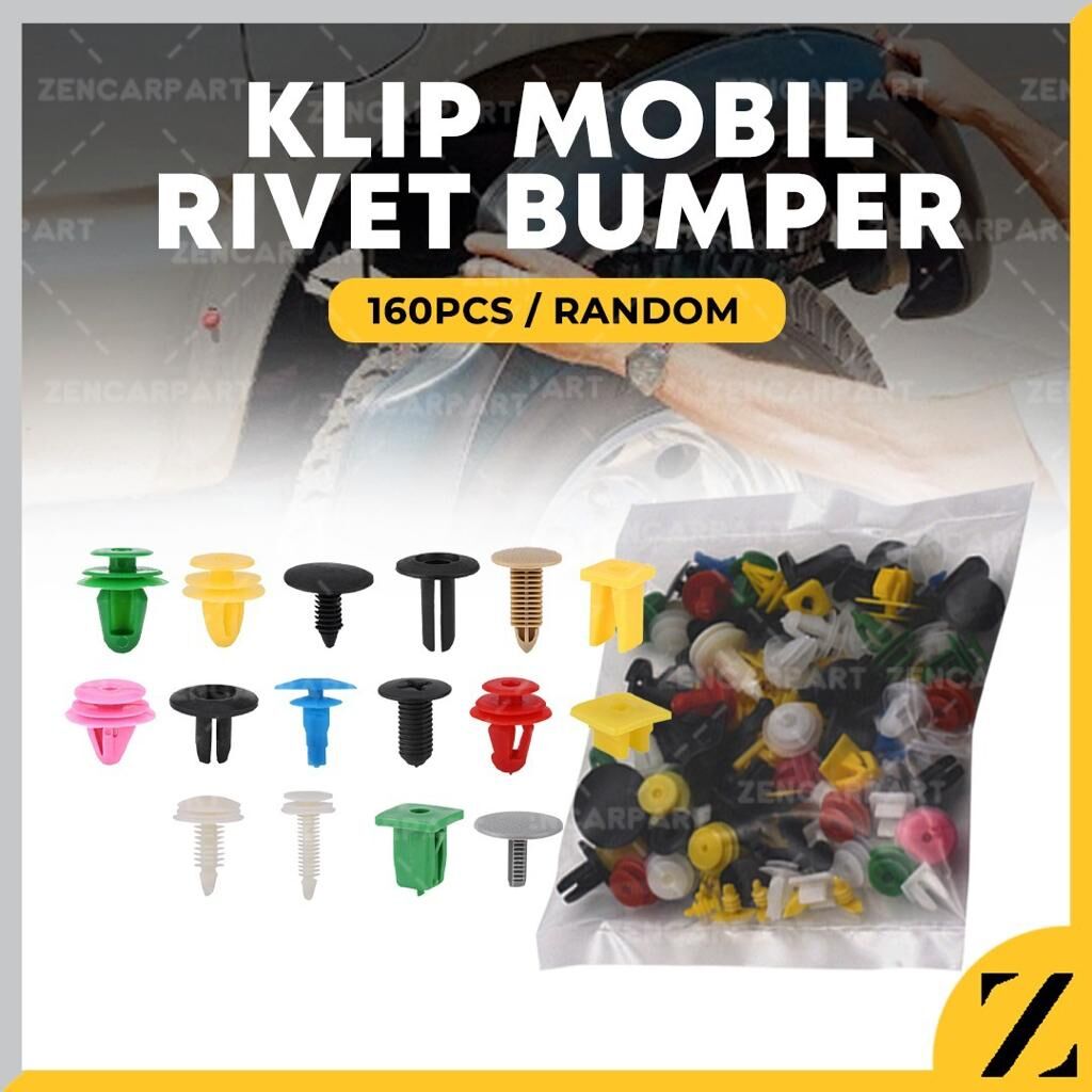 Klip Bemper Baut Rivet Mobil Universal 160Pcs Bumper Guard Kancing Body ...