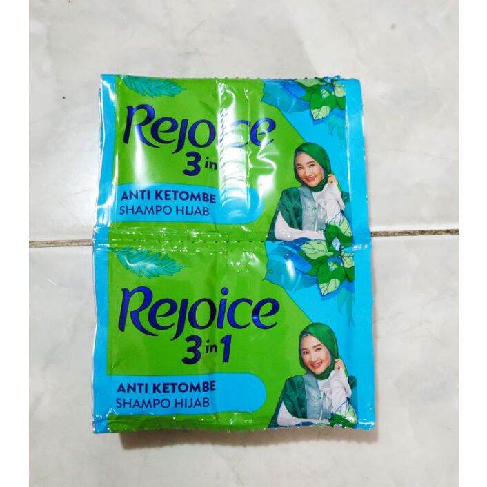 P&G Rejoice Hijab 3 in 1 Shampo Shampoo Sampo RENCENG Renteng 12 Sachet x 10ml / 9ml (24pcs x 4 ...