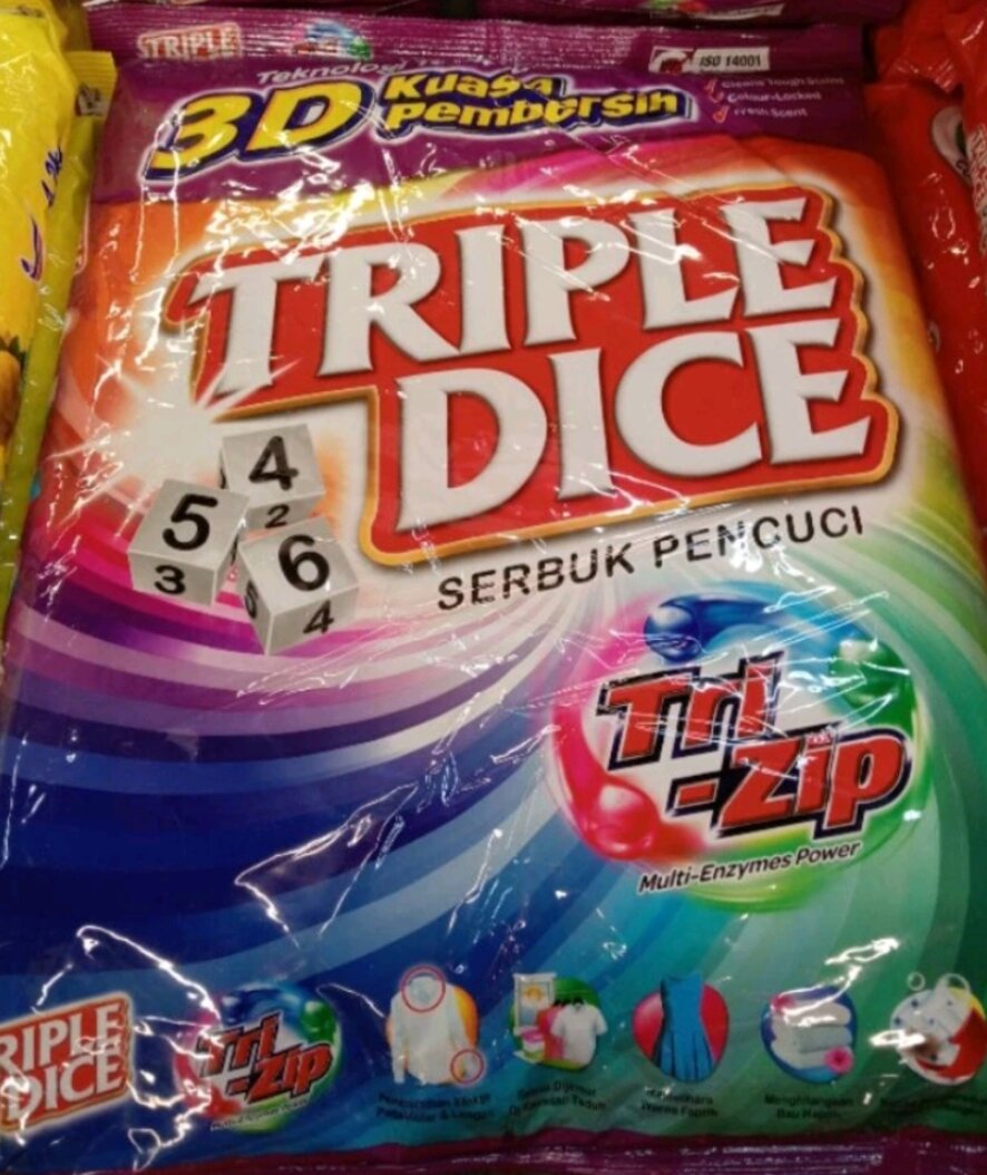 Triple Dice Detergent Powder Tri - Zip 4.2Kg | Lazada Indonesia