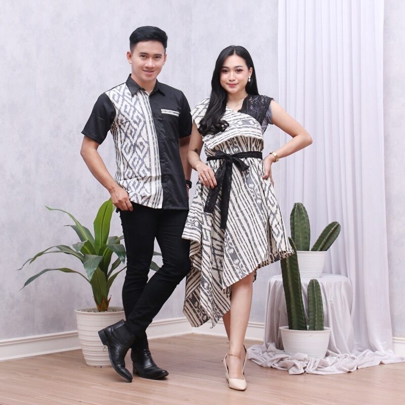 [Ready stock] set baju tenun couple kondangan couple set keluarga batik ...