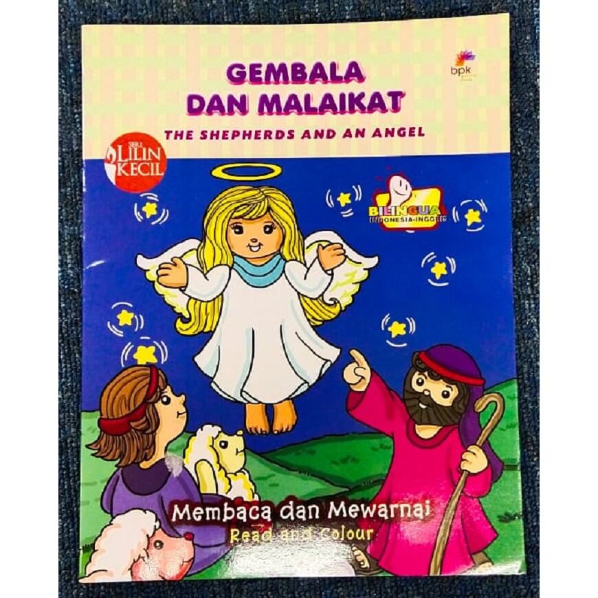 GEMBALA DAN MALAIKAT (BUKU MEWARNAI DAN MEMBACA) BILINGUAL | Lazada ...