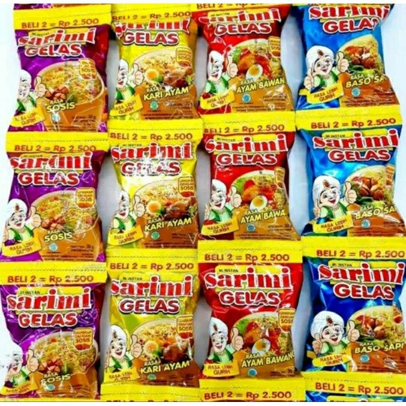 Sarimi gelas 30gr isi 10 | Lazada Indonesia