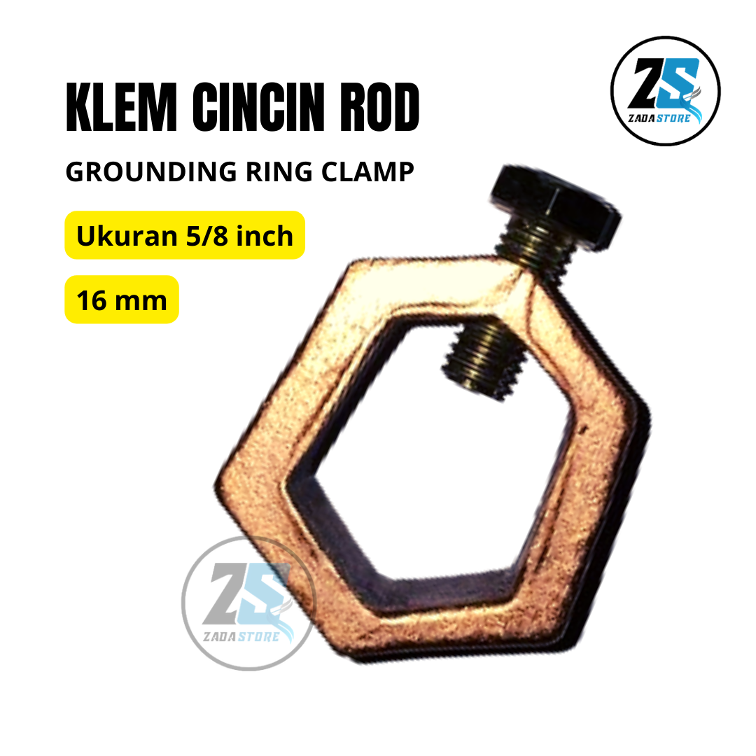 Klem Cincin Tembaga Grounding Rod Clamp Rod Grounding Clam Ground Rod ...