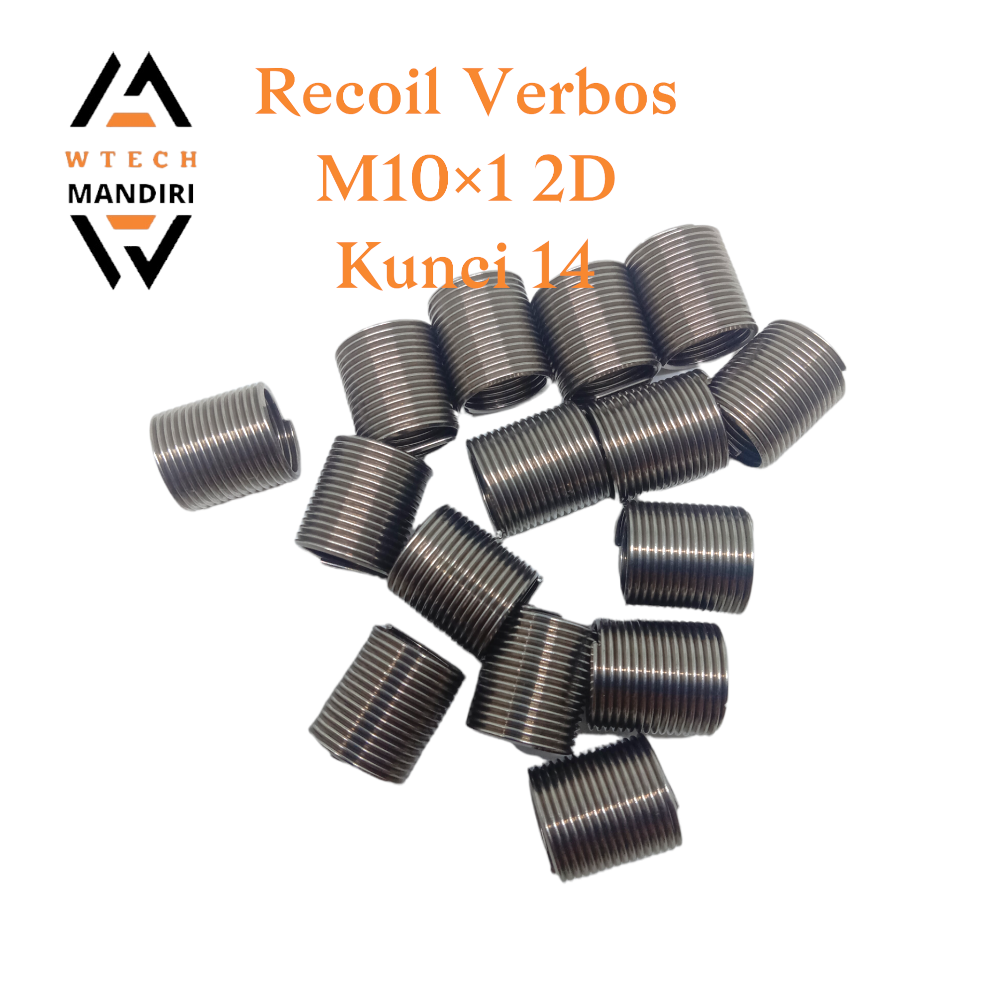 Recoil Verbos M10×1 2D Recoil Helicoil Drat Baut Kunci 14 Cocok Lubang Baut Busi Motor Bebek ...
