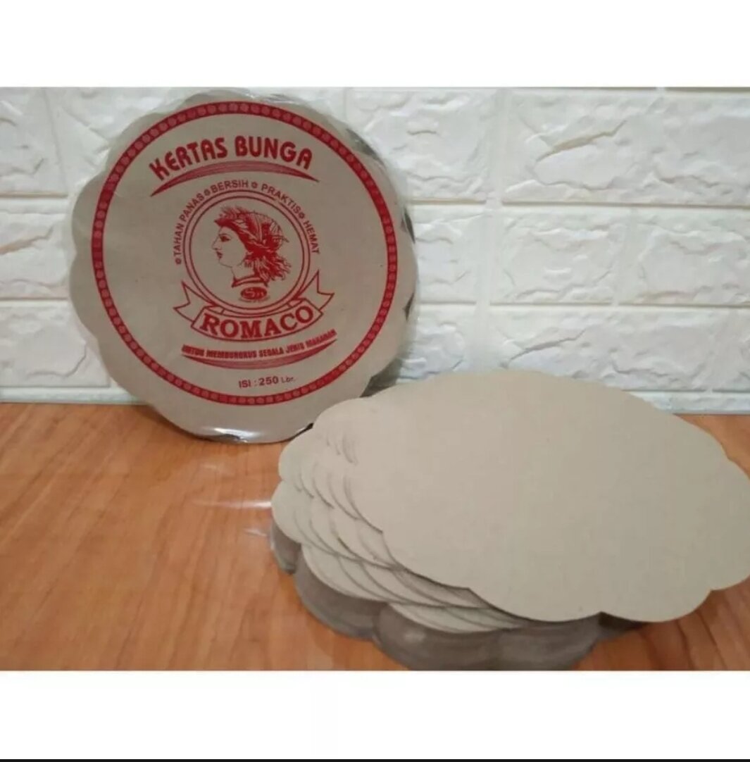 Kertas nasi Bunga Diameter 24cm | Kertas Bulat - Kertas Piring ...