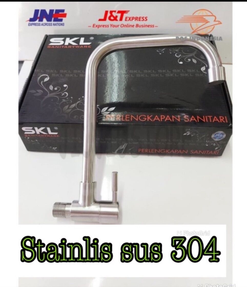 Kran angsa 1/2 inch Kran cuci piring 1/2 sus 304 asli Kran dapur Kran ...