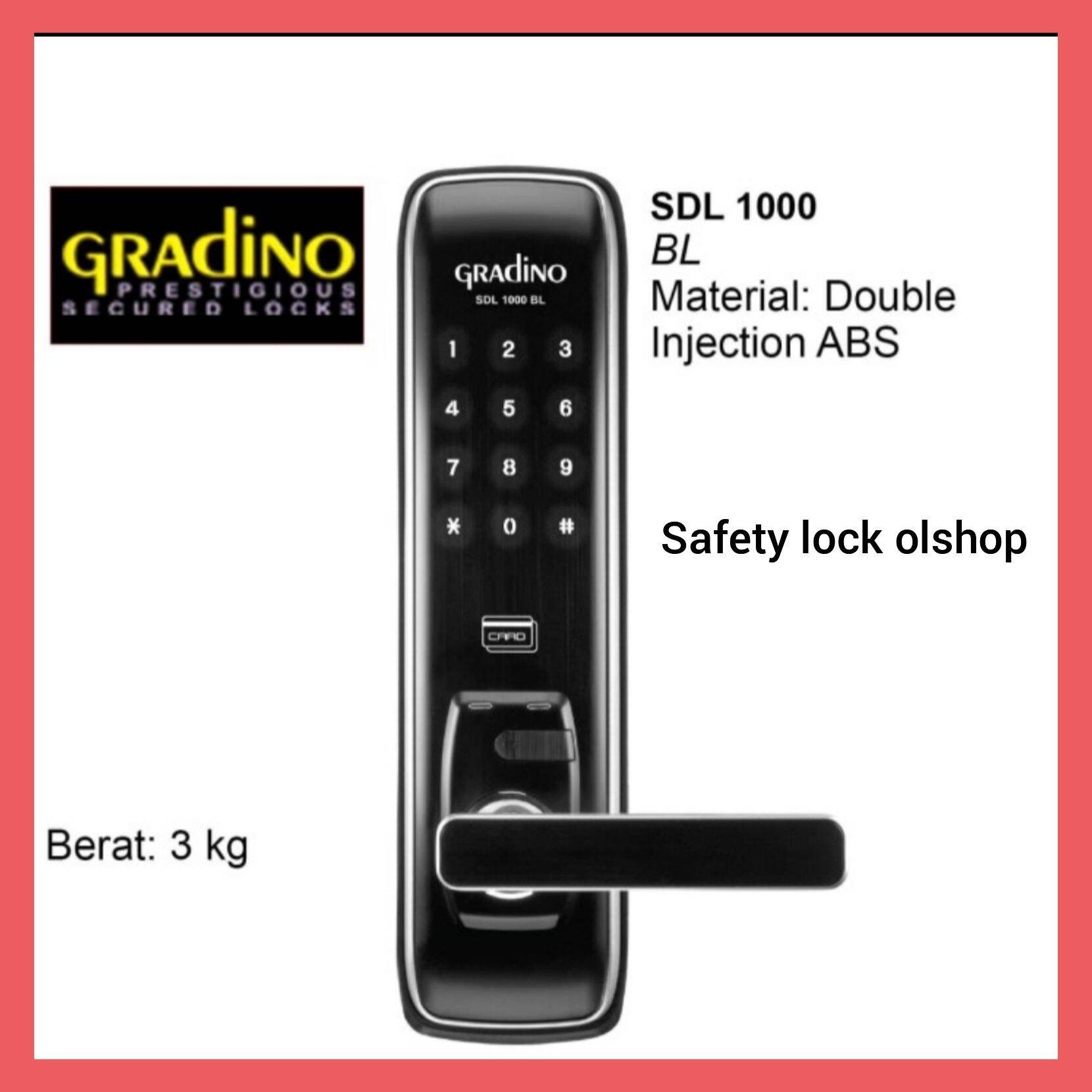 smart doorlock sdl 1000 gradino | Lazada Indonesia