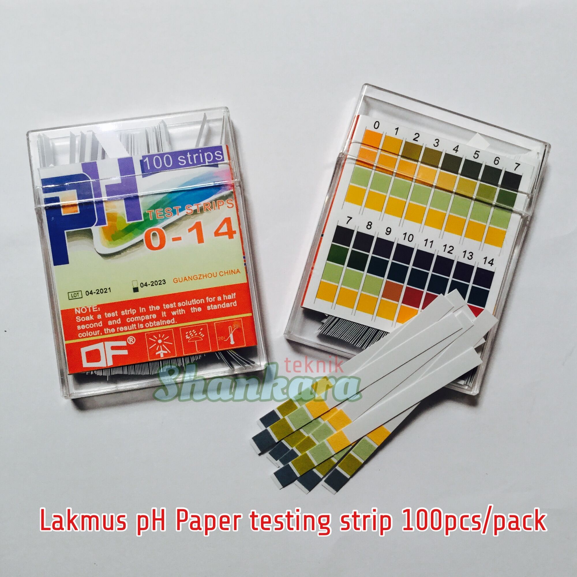 Kertas Lakmus pH paper test strip 100pcs strips alat tes ukur pH air 0 ...