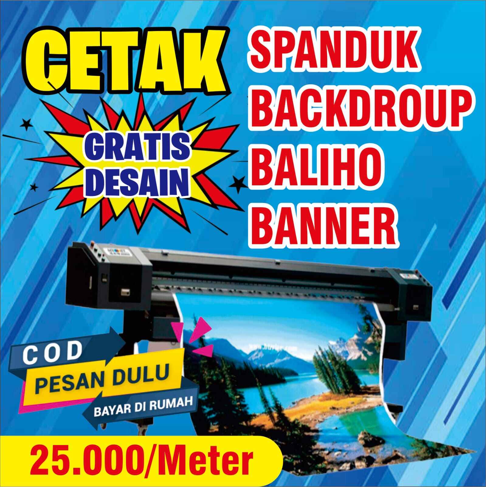 Spanduk Flexi Custom Desain | Lazada Indonesia