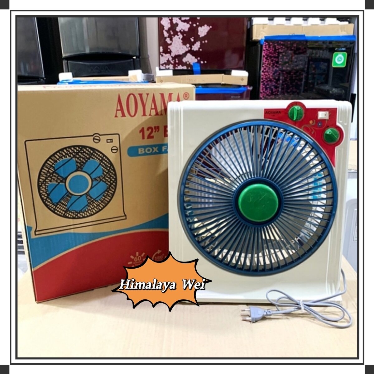 Kipas Angin Kotak 12 Inch Aoyama Box Fan 12" B Aoyama 60 Minutes Timer ...